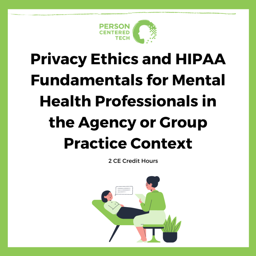 Staff HIPAA Training Brochure | Person Centered Tech